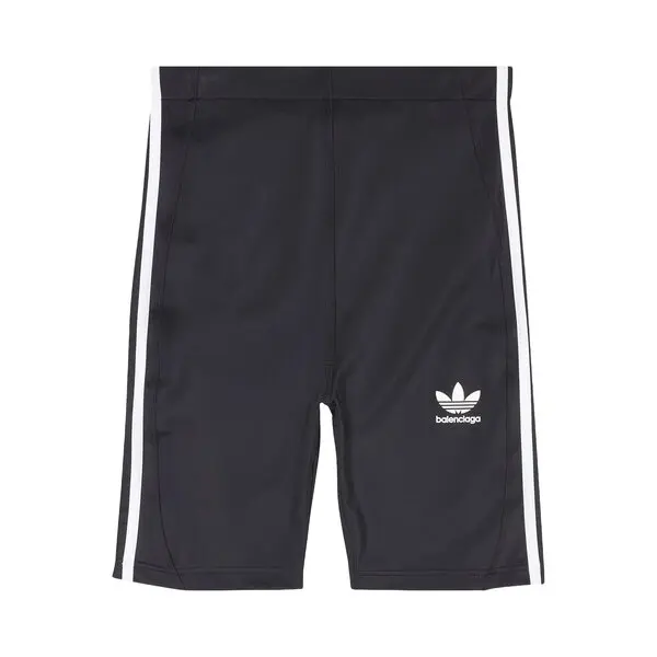 Balenciaga X Adidas Cycling Shorts With Side Stripes - Black