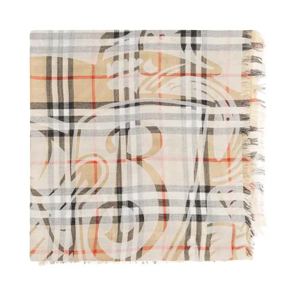 Burberry Mu Ekd Scarf 'sand - Tan