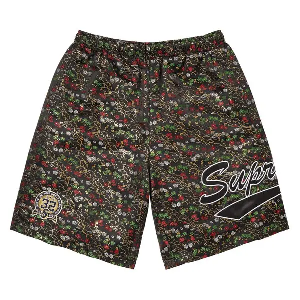 Supreme Floral Jacquard Short - Black