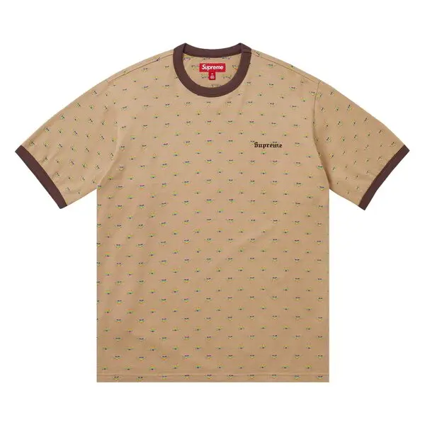Supreme Hearts Intarsia Ringer Tee - Tan