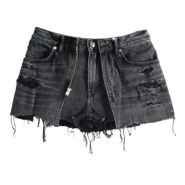 Alexander Wang Distressed Double Layered Denim Pants