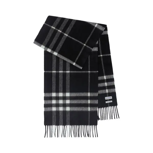 Burberry Mu Giant Check Scarf /calico - Black