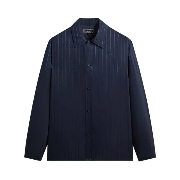 Kith Crest Logo Long Sleeve Boxy Collared Overshirt