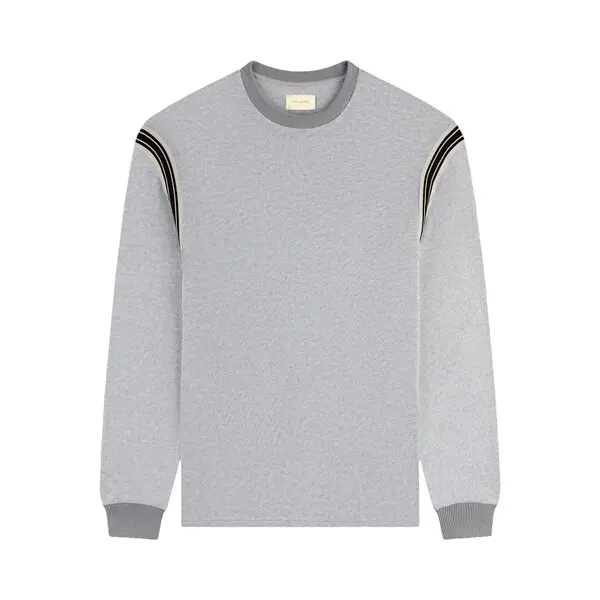 Aimé Leon Dore Long Sleeve Slub Knit Tee With Striped Detailing