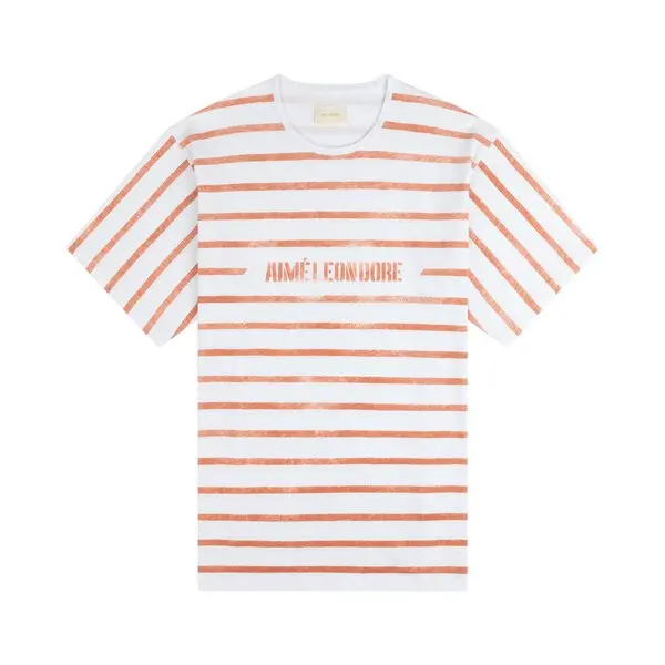 Aimé Leon Dore Striped Crewneck T-shirt - Red