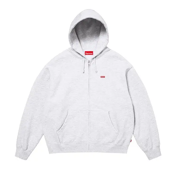 Supreme Small Box Zip Up Hooded Sweatshirt - Grey