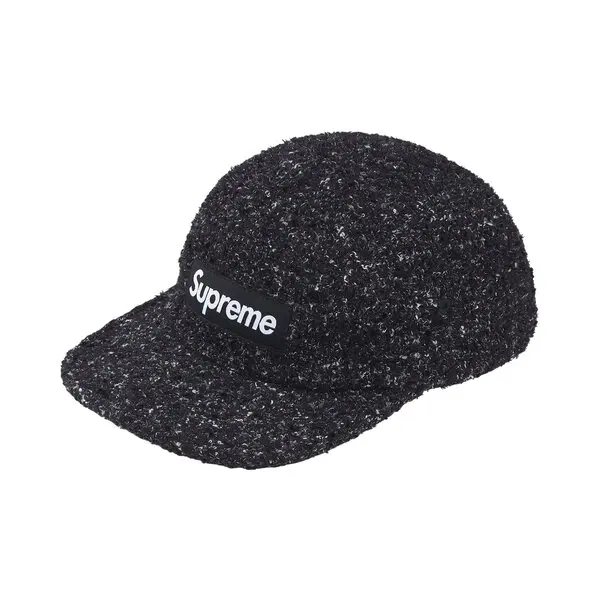 Supreme Bouclé Camp Cap - Black