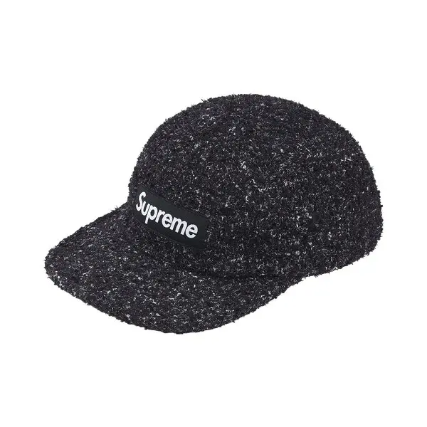 Supreme Bouclé Camp Cap - Black