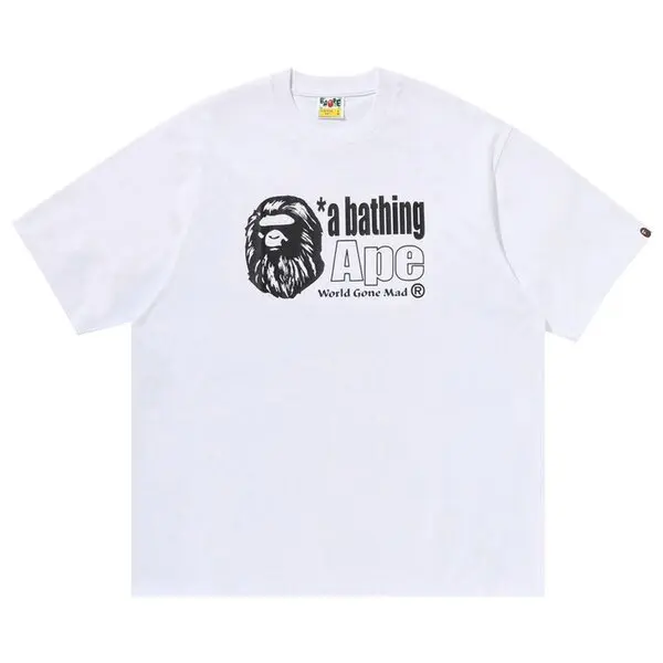 A BATHING APE Relaxed Fit Ape Head Logo T-shirt - White