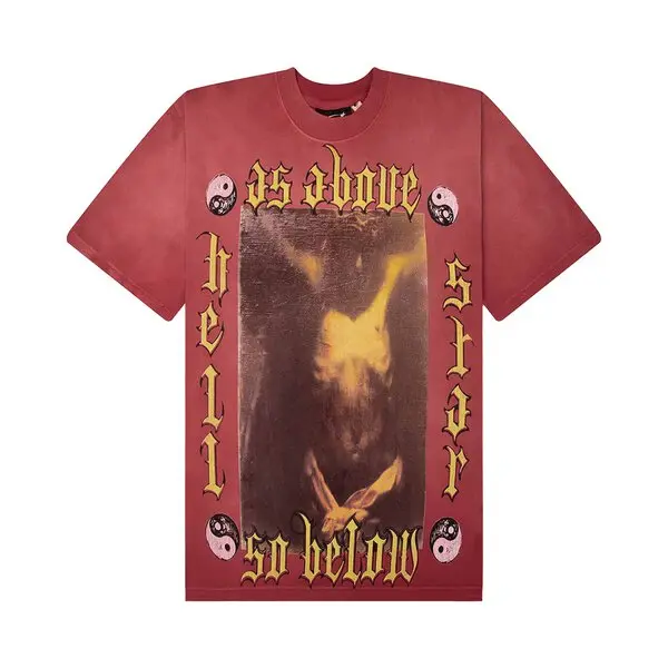 HELLSTAR As Above So Below Graphic T-shirt - Red