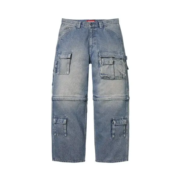 Supreme Zip-off Utility Denim Pants - Blue
