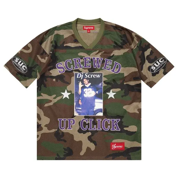Supreme X Dj Screw Woodland Camo Jersey - Green