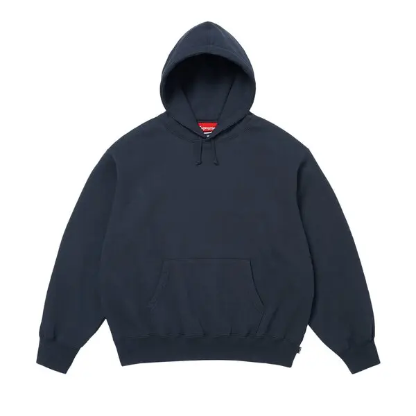 Supreme Satin Appliqué Hooded Sweatshirt - Blue