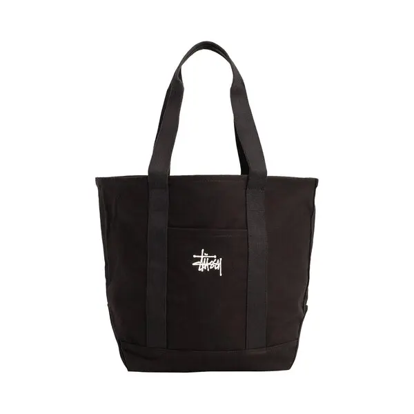 StÜssy Canvas Market Tote Bag - Black