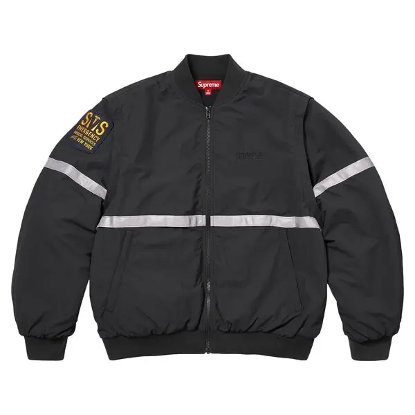 Supreme Zip-off Sleeve Reflective Stripe Jacket