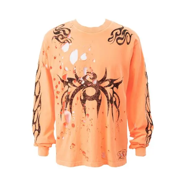 HELLSTAR Tribal Long-sleeve Top - Orange
