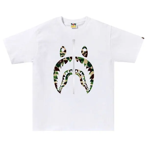 A BATHING APE Abc Camo Shark Tee - White