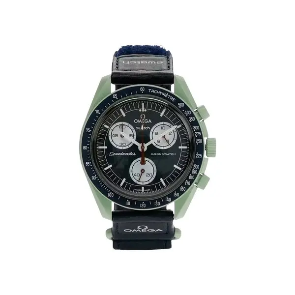 SWATCH X Omega Bioceramic Speedmaster "mission To Earth - Black