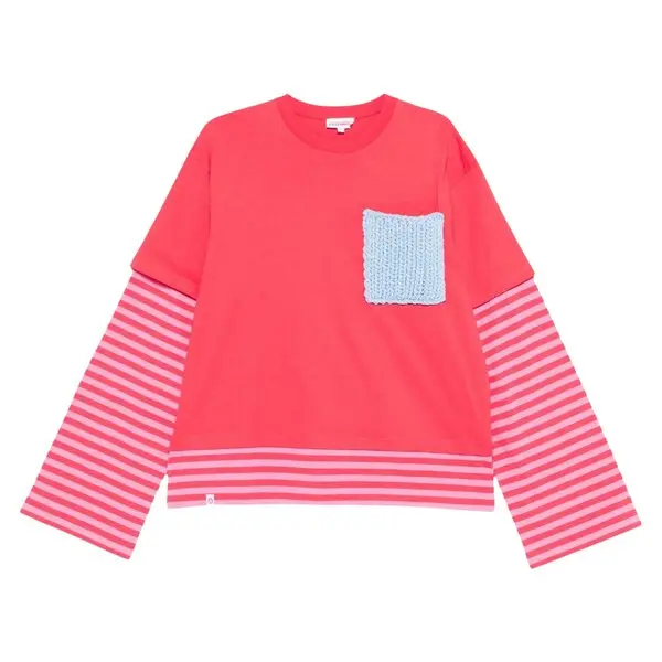 CHARLES JEFFREY 2-in-1 Long Sleeve Tee
