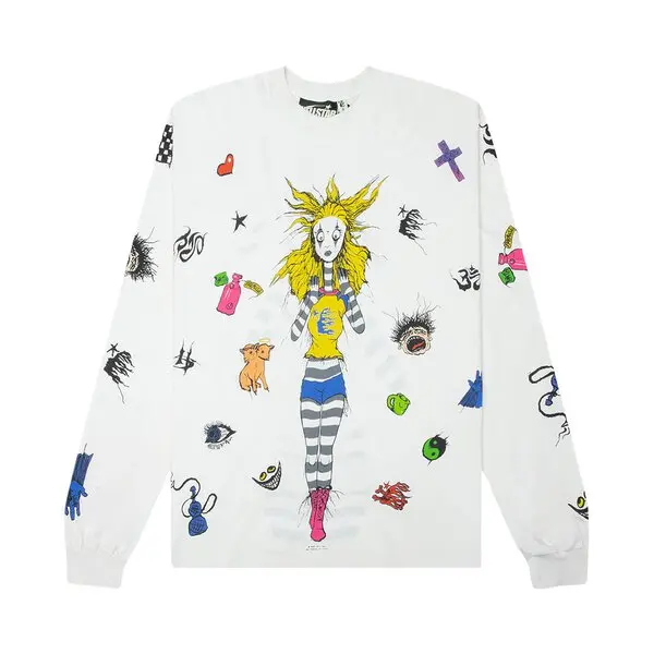 HELLSTAR Down The Paradise Path Long-sleeve - White