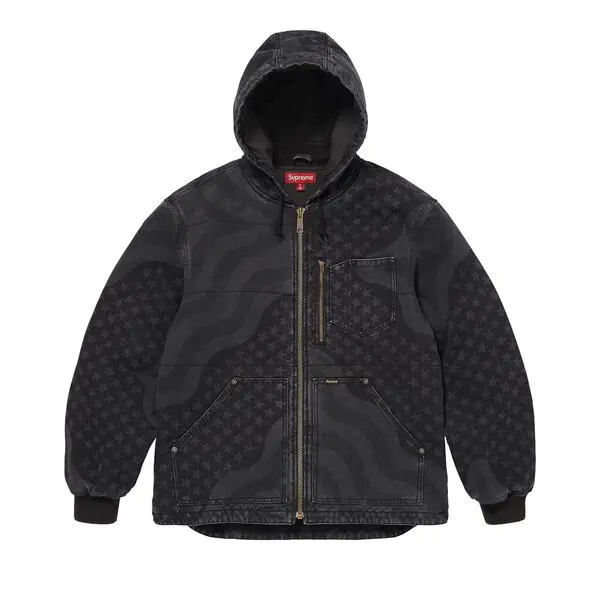 Supreme Flag Quilted Hooded Work Jacket