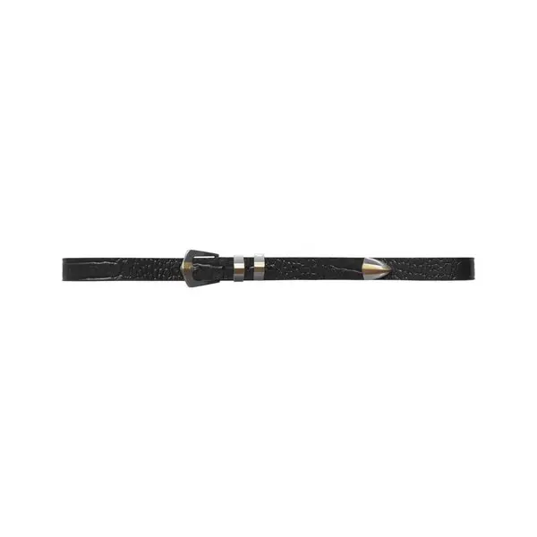 METALWOOD STUDIO Embossed Leather Belt - Black