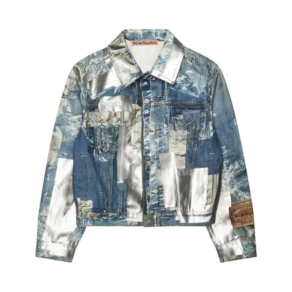 Acne Studios Printed Tape Denim Jacket