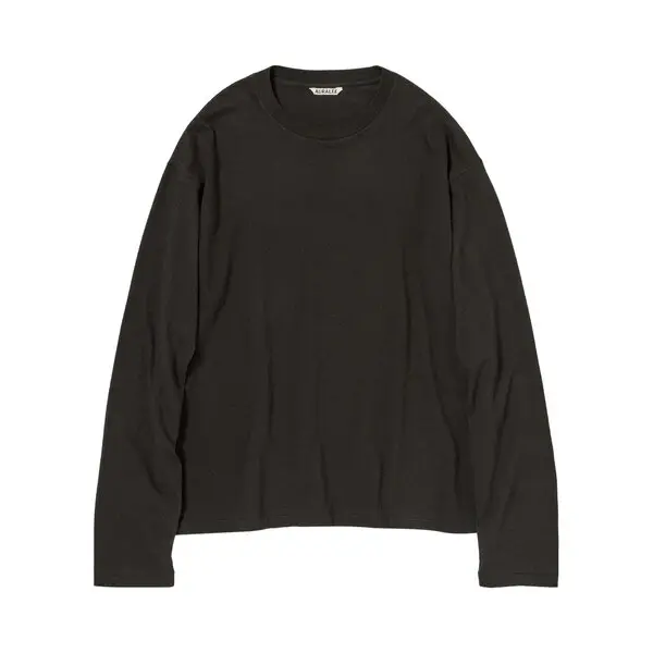 Auralee Brushed Organic Cotton Long-sleeve T-shirt