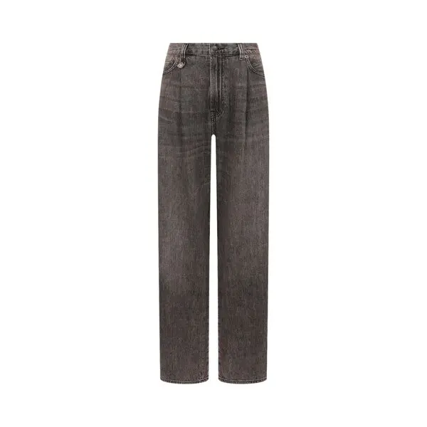 R13 Damon Pleated Wide Leg Trousers