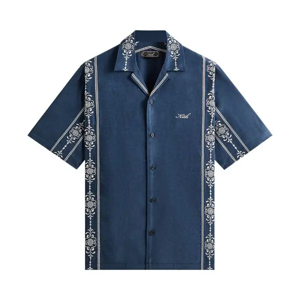 Kith Cupro Linen Thompson Camp Collar Shirt - Black
