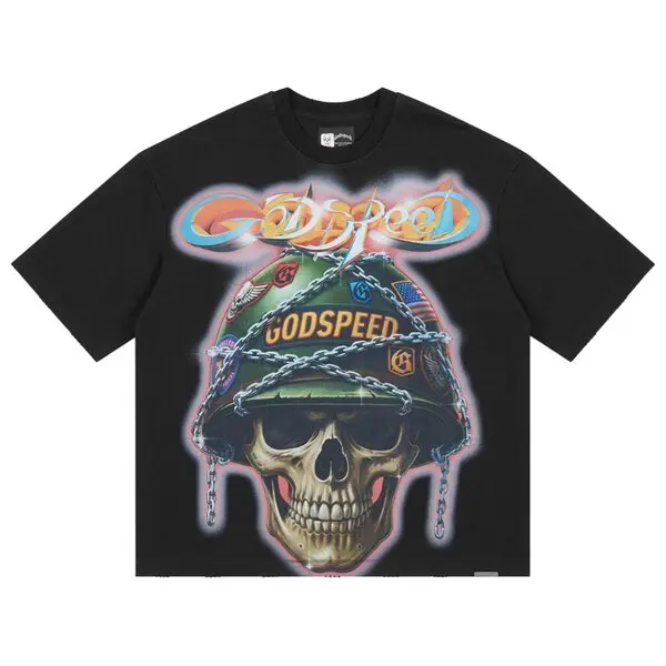 GODSPEED Graphic Print T-shirt - Black