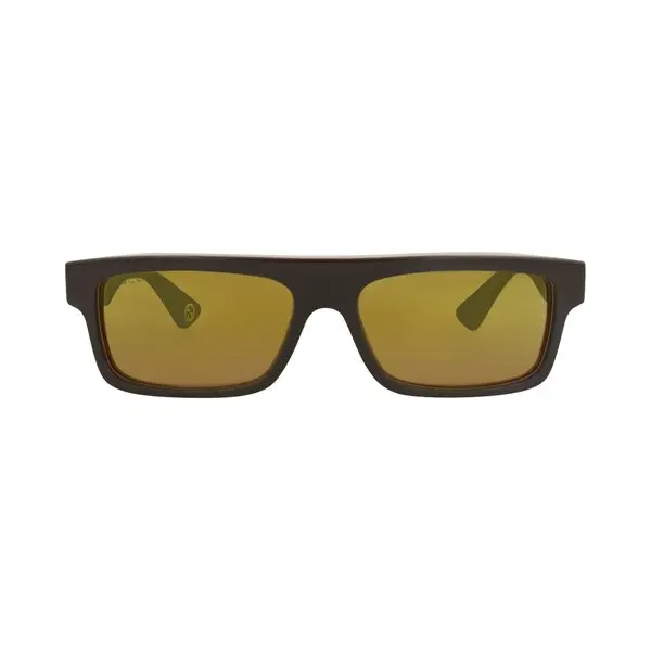 Gucci Square-frame Recycled Acetate Sunglasses - Brown