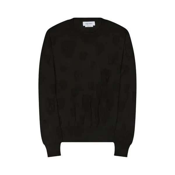 Alexander McQueen All Over Skulls Crewneck Sweater