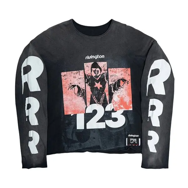 RIVINGTON ROI REBIS Left Out Enemy' Long-sleeve Tee - Black