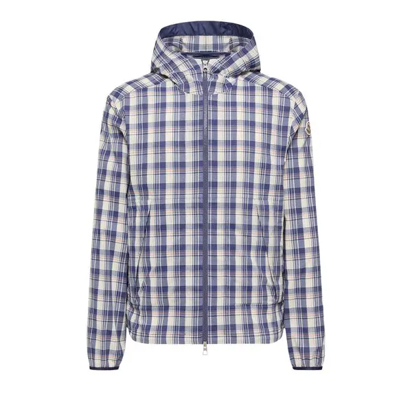 Moncler Plaid Zip-up Jacket