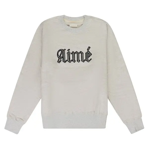 Aimé Leon Dore Houndstooth Applique Crewneck Sweatshirt