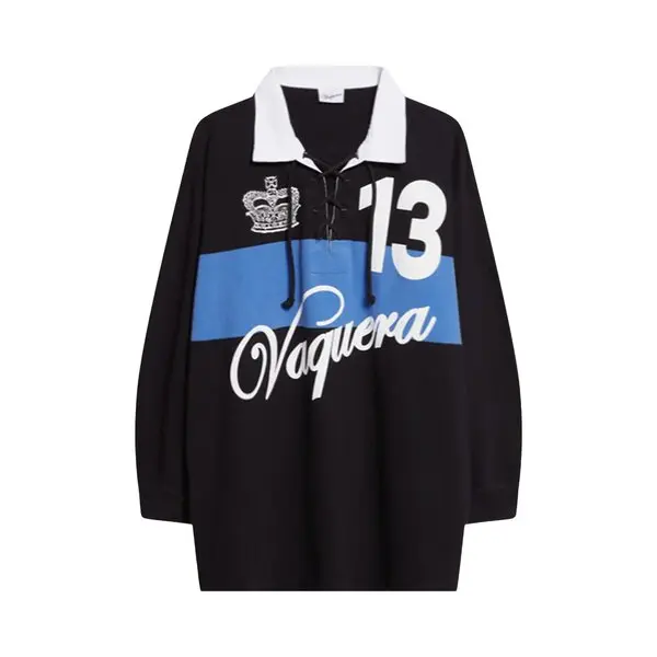 Vaquera Rugby Shirt With Lace-up Detail
