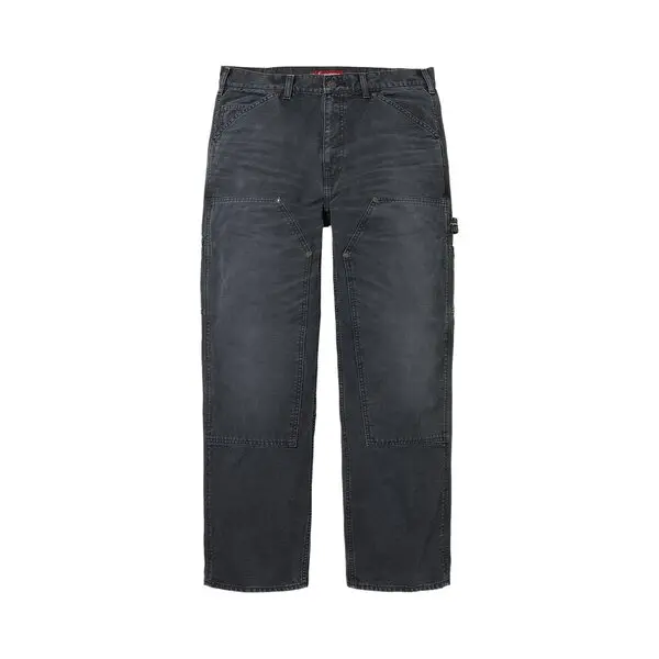 Supreme Worn Double Knee Painter Pant - Black