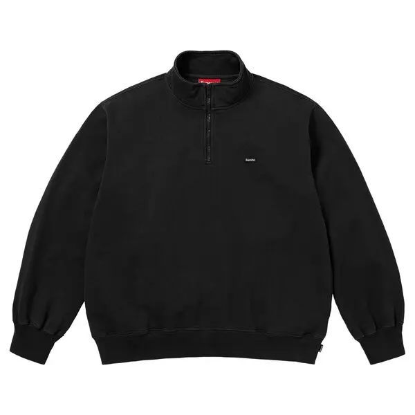 Supreme Small Box Half Zip Pullover - Black