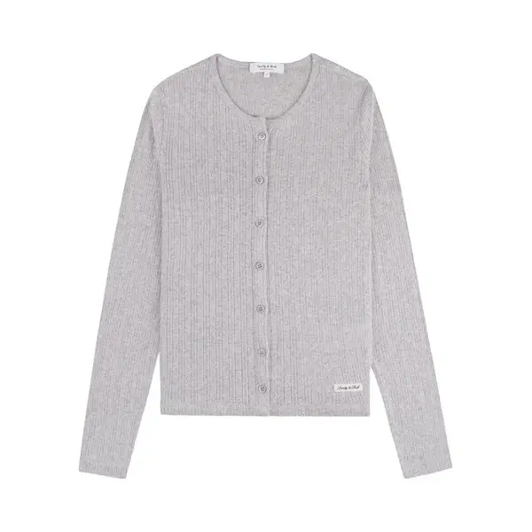 Sporty & Rich Signature Logo Pointelle Cardigan