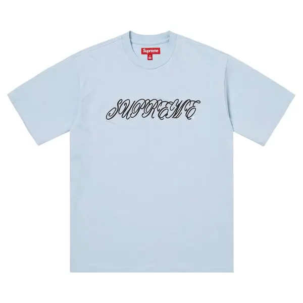 Supreme Raised Script Short-sleeve Top - Blue