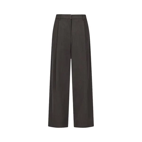 AMOMENTO Wide Leg Tailored Trousers