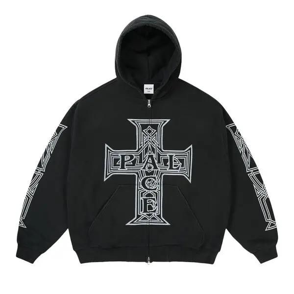 PALACE Y So Cross Pigment Hooded Sweatshirt - Black