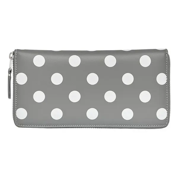 Comme Des Garçons Polka Dot Printed Wallet - Grey