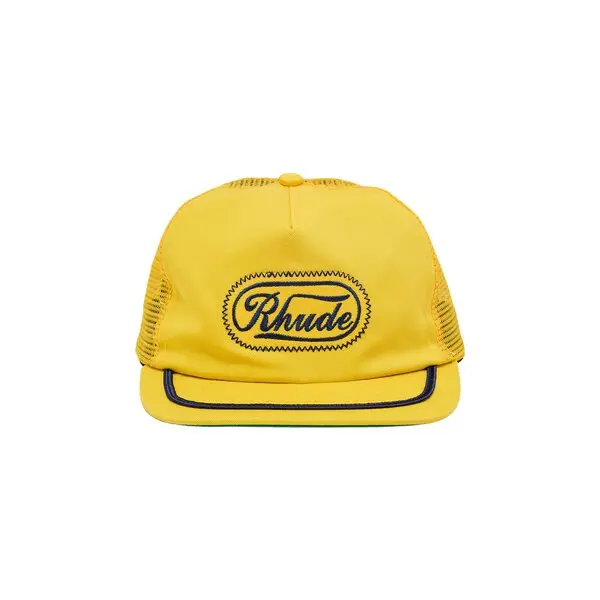 Rhude Patch Trucker Hat - Yellow