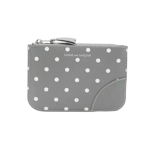 Comme Des Garçons Polka Dot Printed Wallet - Grey
