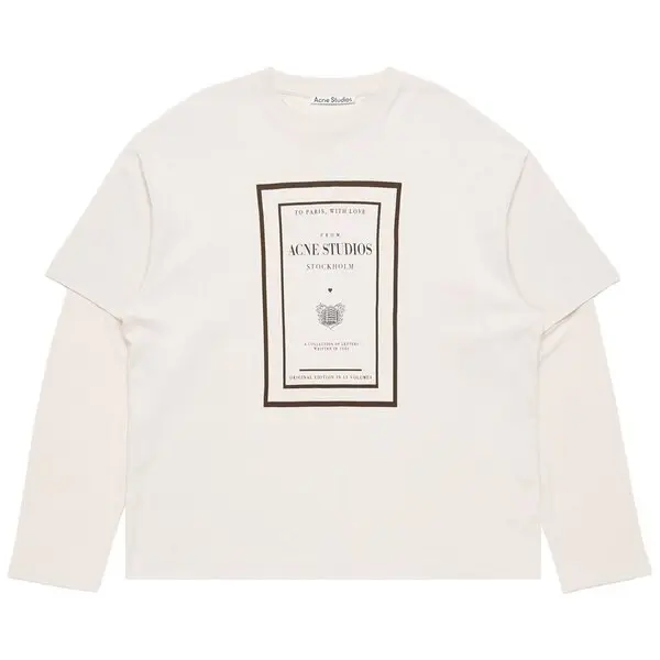 Acne Studios Layered Graphic T-shirt - Tan