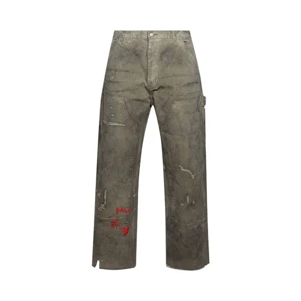 PALY HOLLYWOOD Waxed Canvas Double Knee Pants