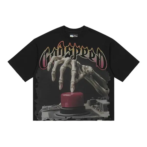 GODSPEED Code Red" Graphic T-shirt - Black