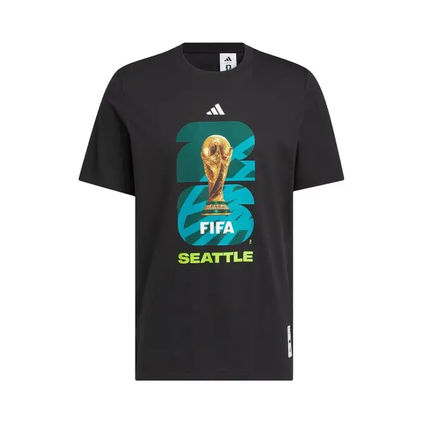 Adidas Fifa World Cup 26 Host City Seattle Graphic T-shirt - Black